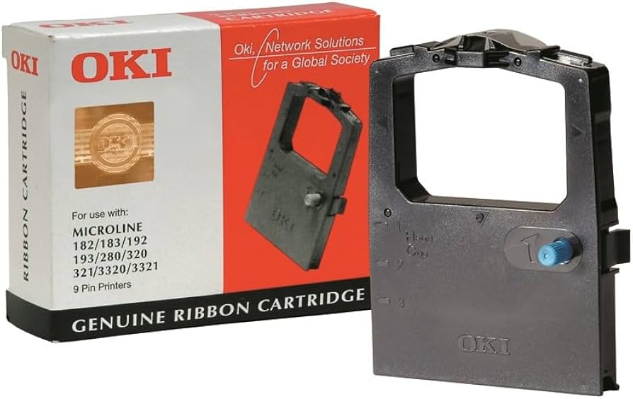 Oki Ribbon - Black - Microline 320 / 321 / 3320 / 3321 / 182 / 183 / 1 ...