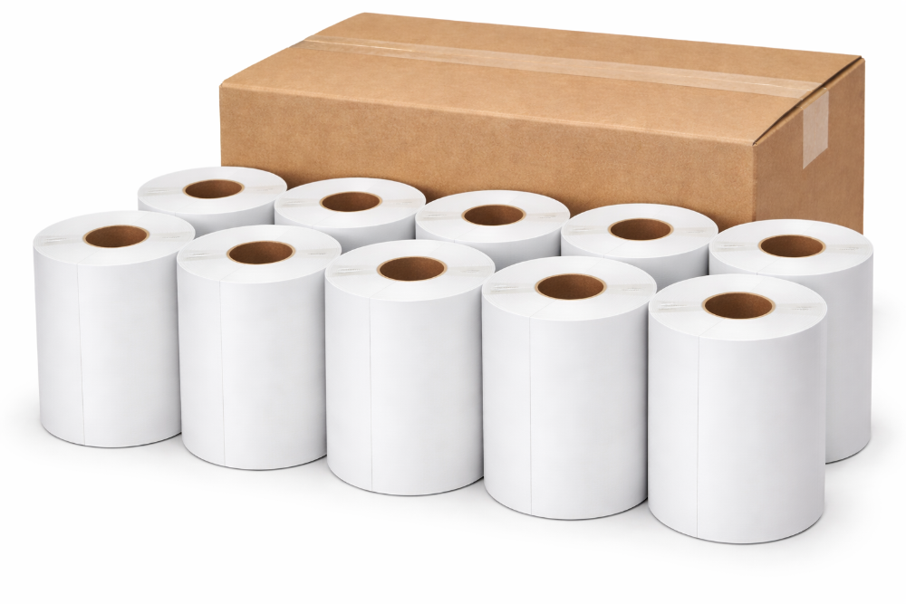 Thermal Transfer Labels 100mm x 150mm (4" x 6") 500 per Roll 25mm Core ...