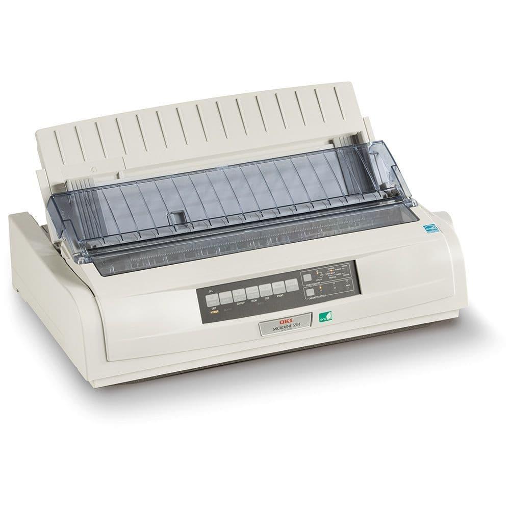 Oki Microline ML5591 Eco 24-Pin Wide Carriage Dot Matrix Printer - USB ...