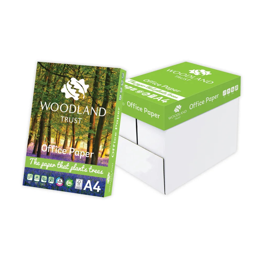 Woodland Trust A4 Laser Printer Paper - White - 5 Reams / 2500 Sheets ...